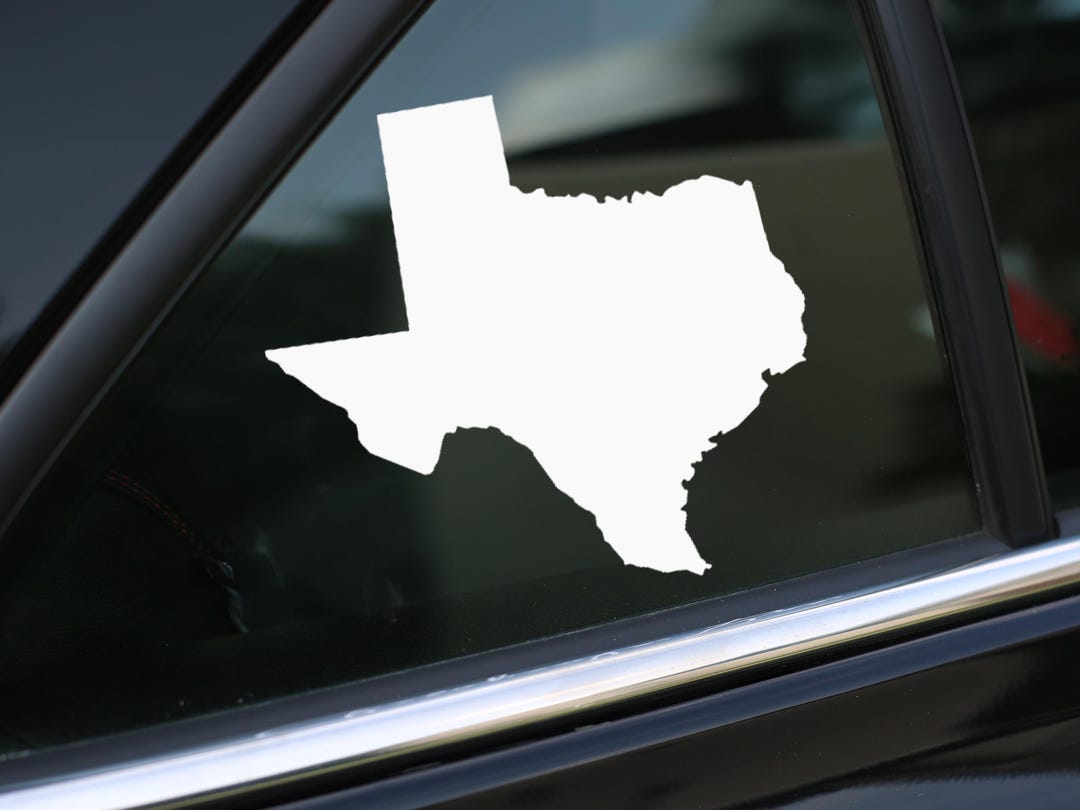 Texas State Decal, Texas Vinyl Decal Sticker for Car, Laptop or Wall ...
