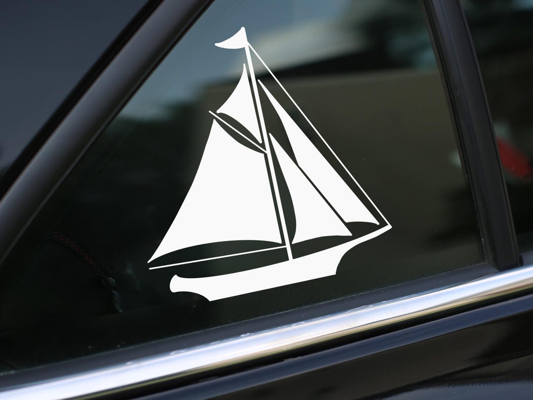 Boat Decal, Sailing Decal Sticker for Car, Laptop or Wall, Vinyl Gift ...