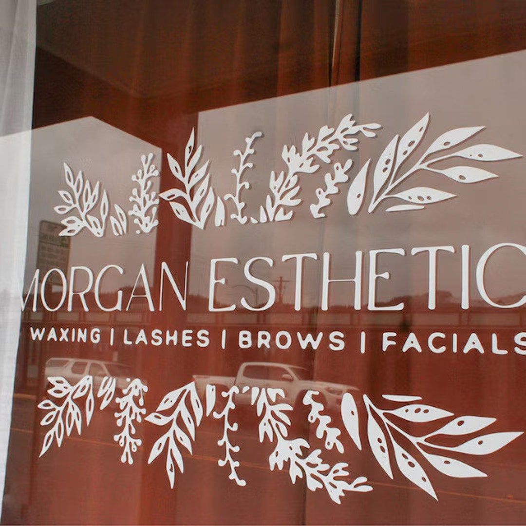 Salon Decal, Salon Sign, Salon Logo Decal, Business Door Decal, Store ...