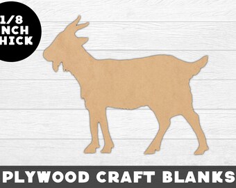 Goat Wood Cutout Goat Crafting Shape Farm Animal Cutout - Etsy