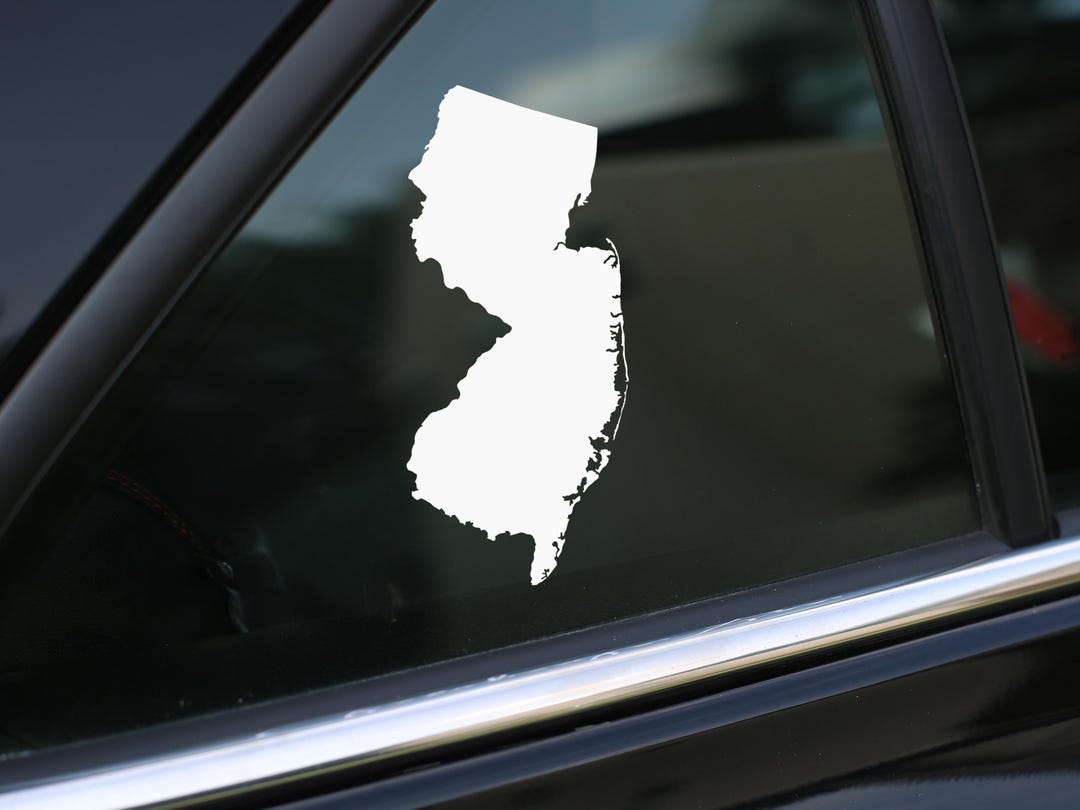 New Jersey State Decal, New Jersey Vinyl Decal Sticker for Car, Laptop ...
