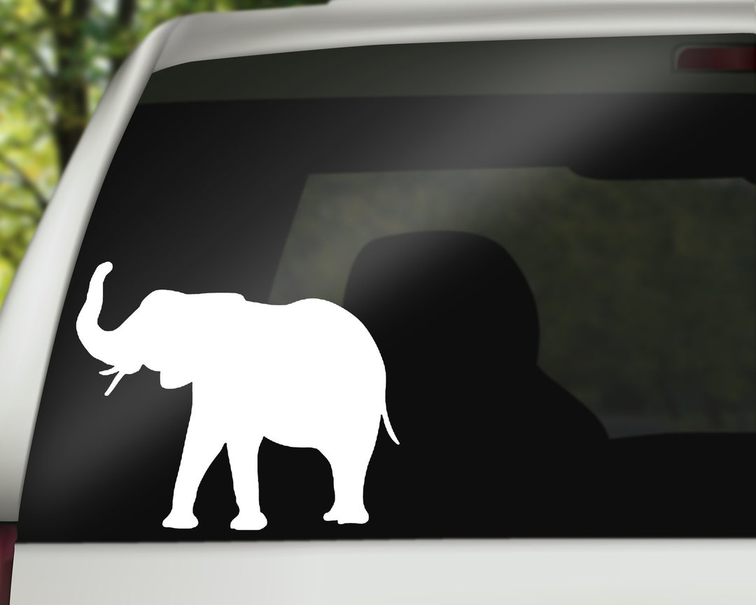 Elephant Decal, Sticker for Car, Laptop or Wall, Vinyl Gift, Elephant ...