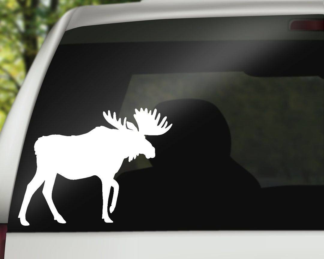 Moose Decal, Sticker for Car, Laptop or Wall, Vinyl Gift, Moose Gift - Etsy