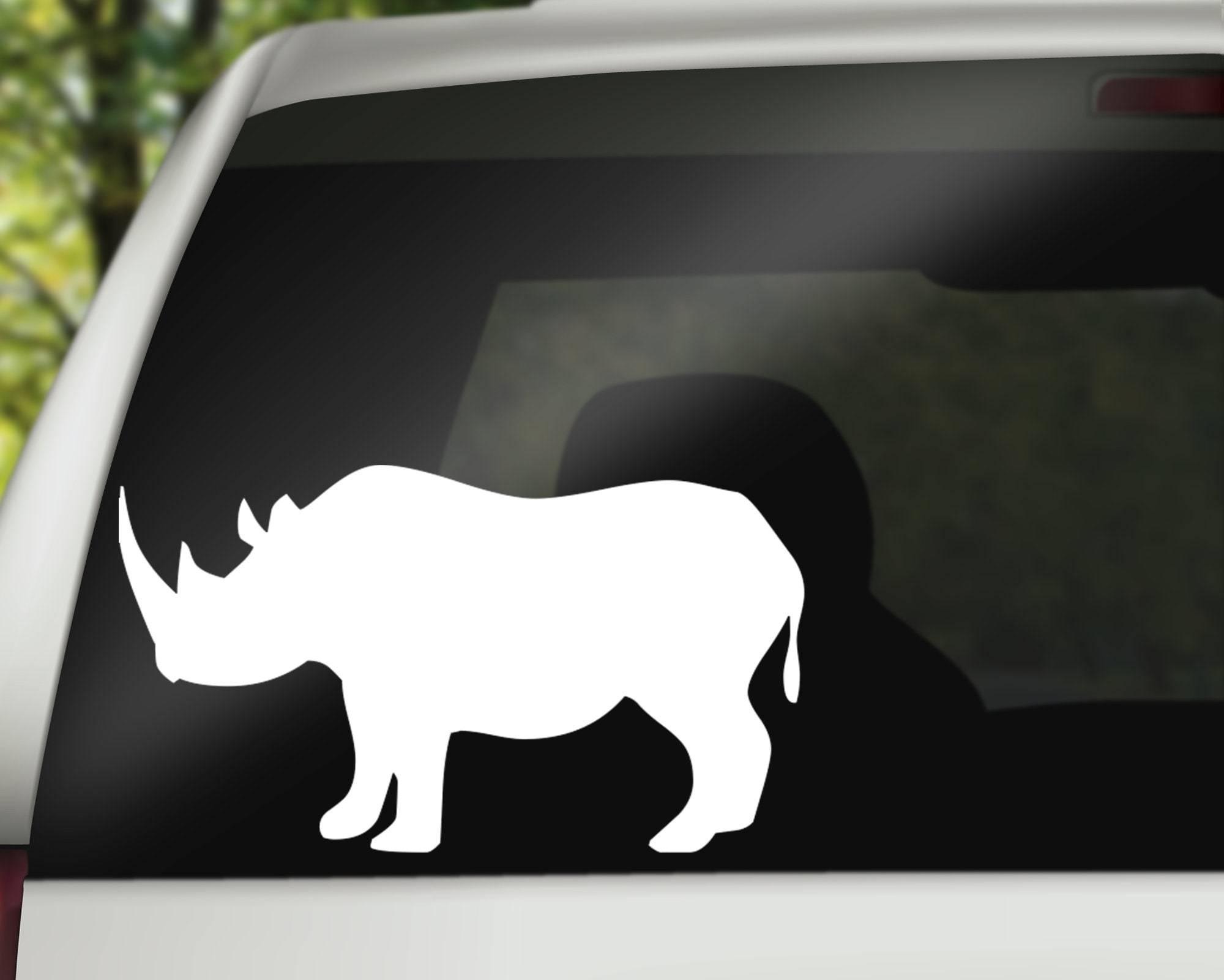 Rhino Decal Sticker for Car Laptop or Wall Vinyl Gift | Etsy