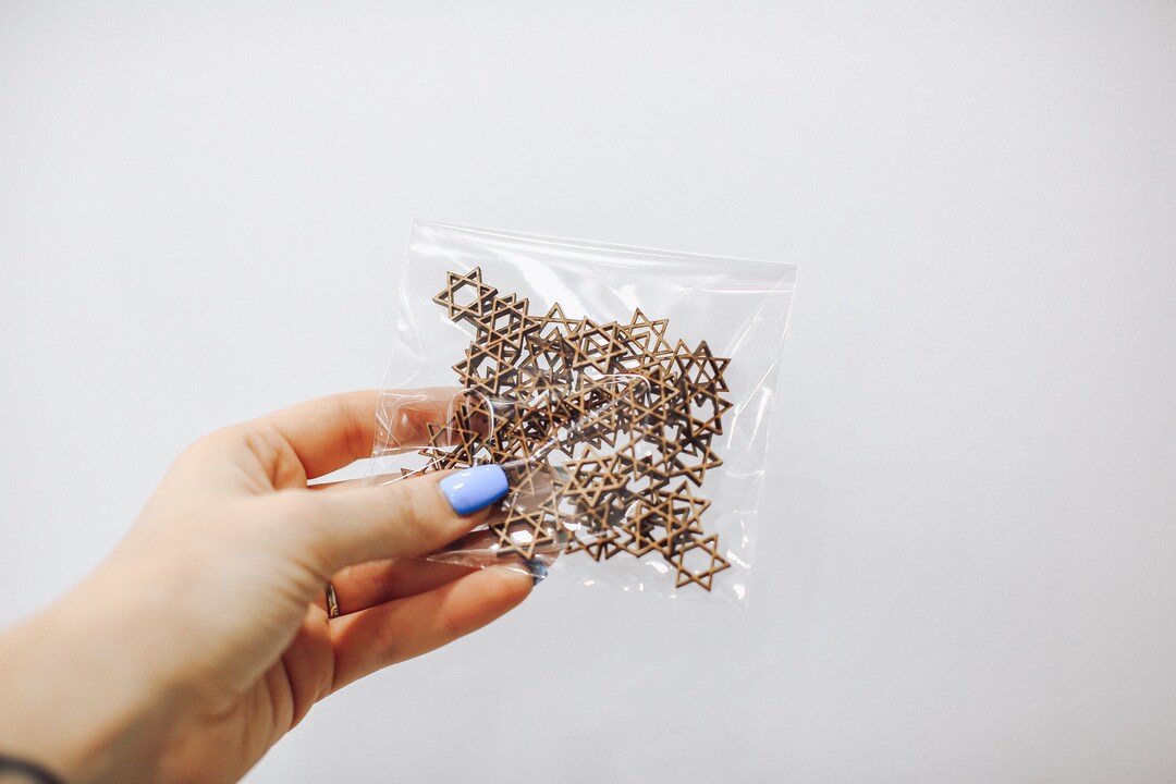 Star of David Confetti, Jewish Confetti, Wooden Confetti, Hanukkah ...