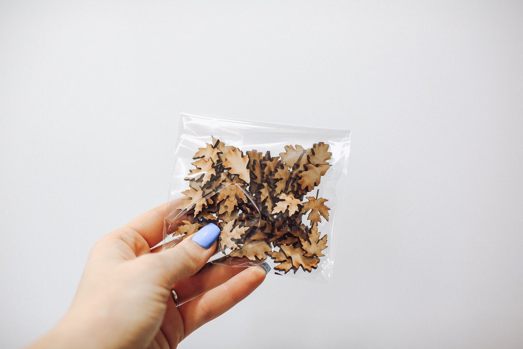 Fall Leaves Confetti, Fall Confetti, Wooden Confetti, Leaf Confetti ...