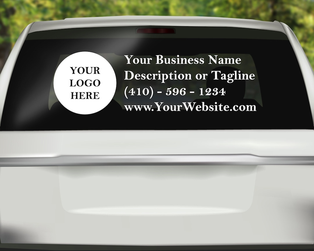 Custom Decal, Business Decal, Car Business Decal, Car Decal, Business ...