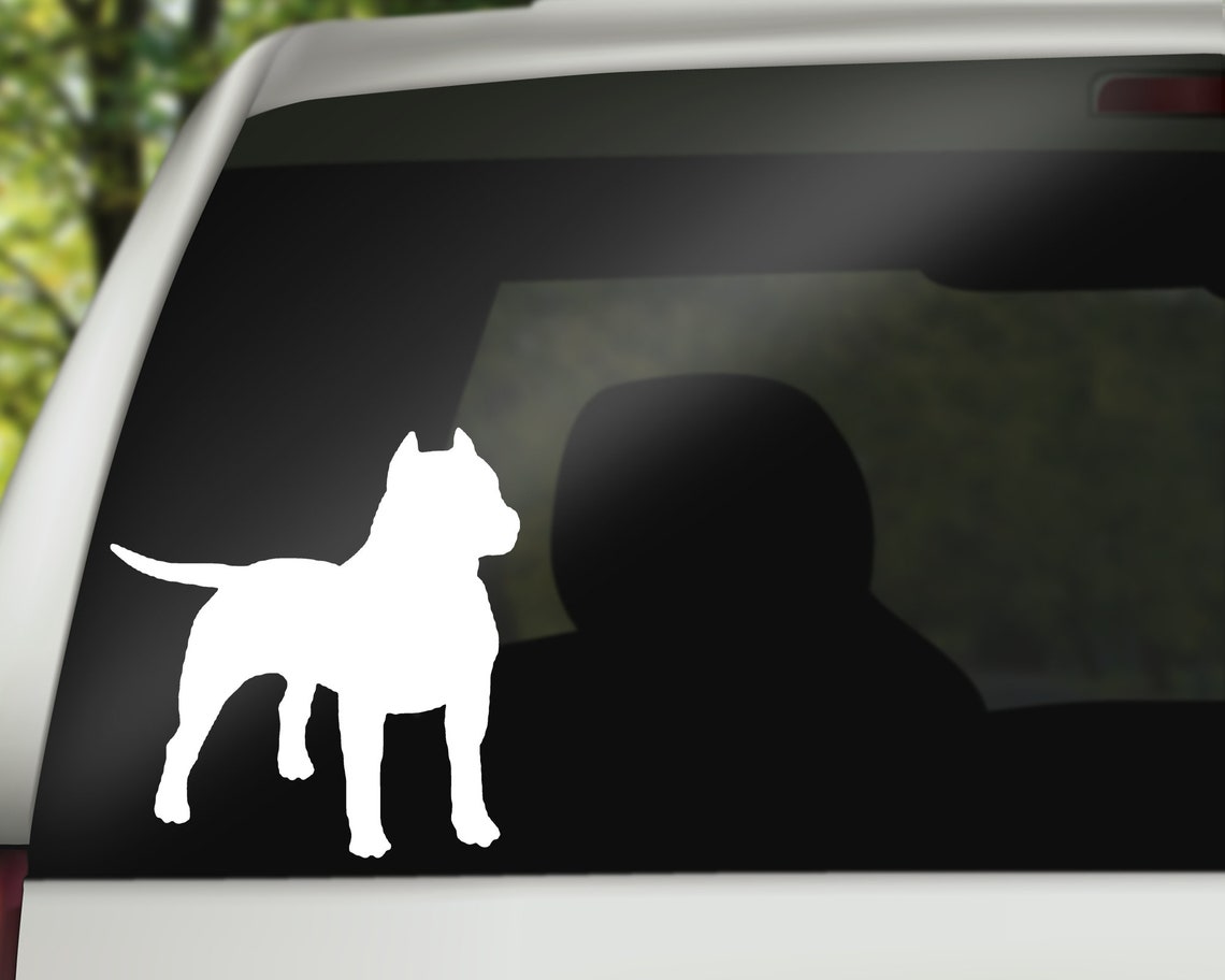 Dog Decal, Pitbull Decal Sticker for Car, Laptop or Wall, Vinyl Gift ...