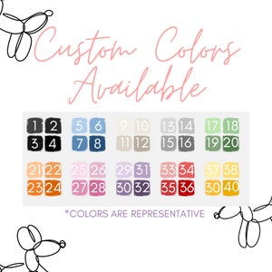 Custom Floral Table Numbers - Etsy