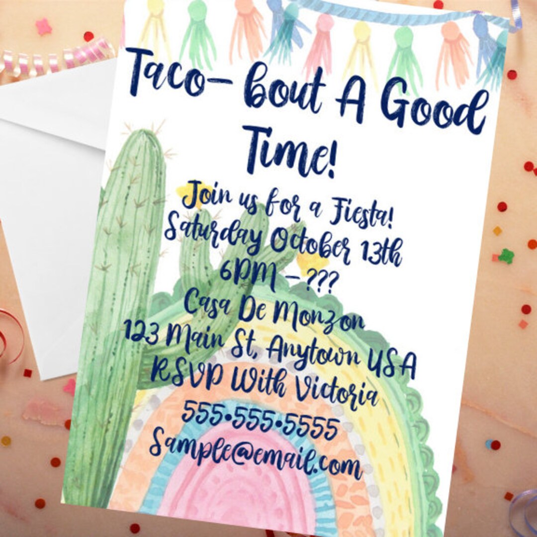 Taco Party Invitation - Etsy