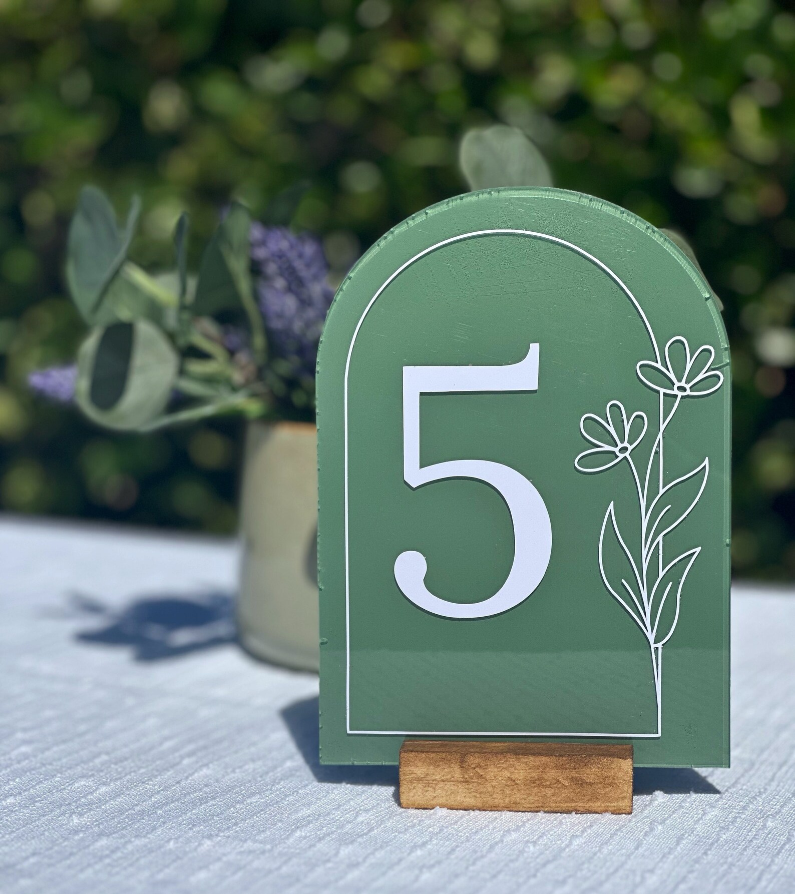 Custom Floral Table Numbers - Etsy