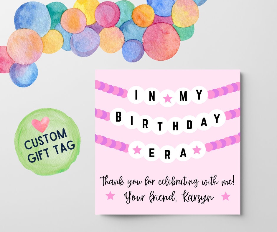 In My Birthday Era Swiftie Friendship Bracelet - Customizable Birthday ...