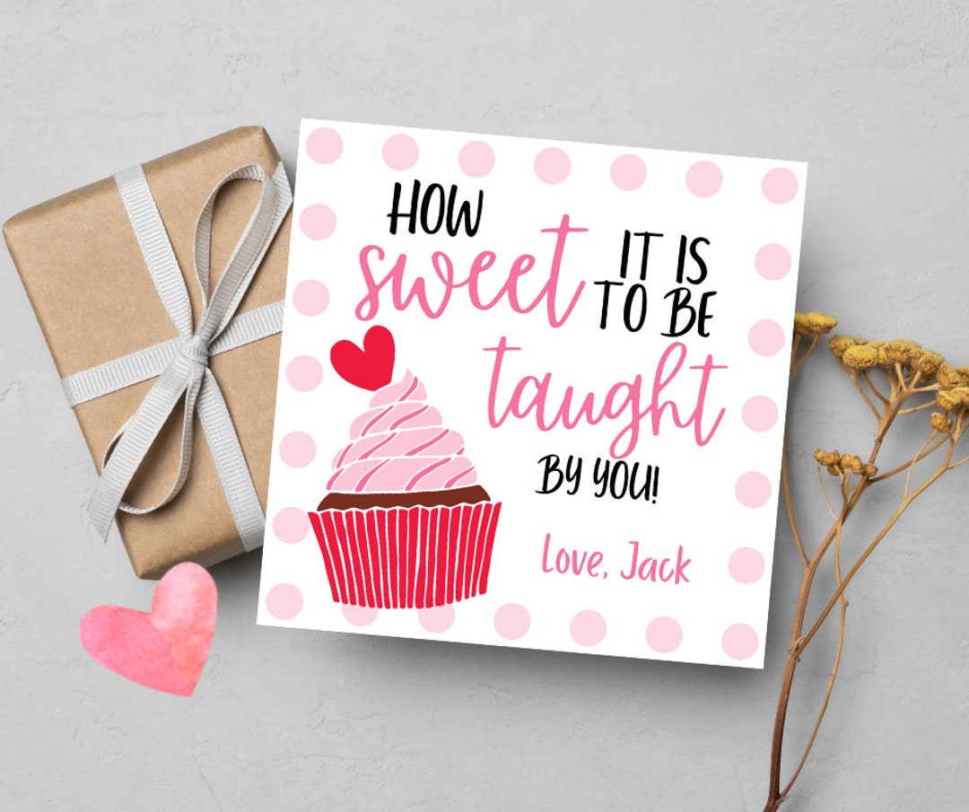 How Sweet It is to Be Taught by You - Custom Valentine's Day Card Gift ...