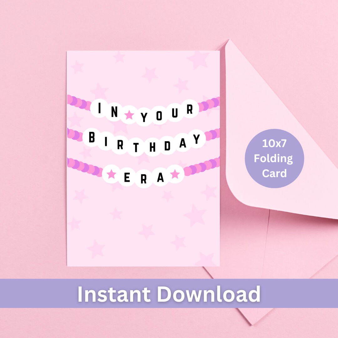 In Your Birthday Era Greeting Card Printable Card, Digital Download ...