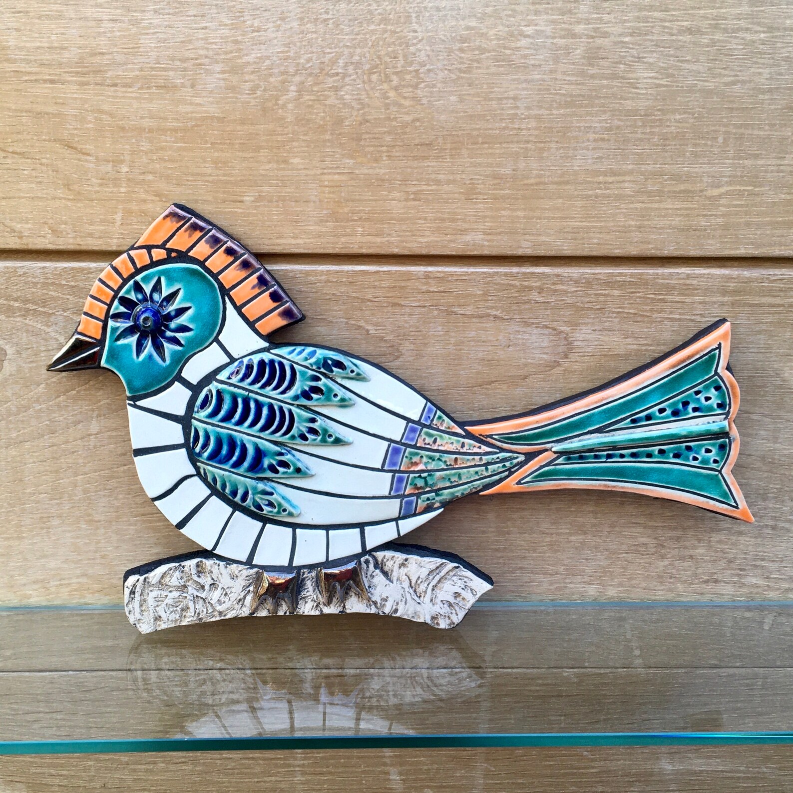 Funky Bird Mosaic, Bestseller, Original Artwork, One of a Kind, British ...
