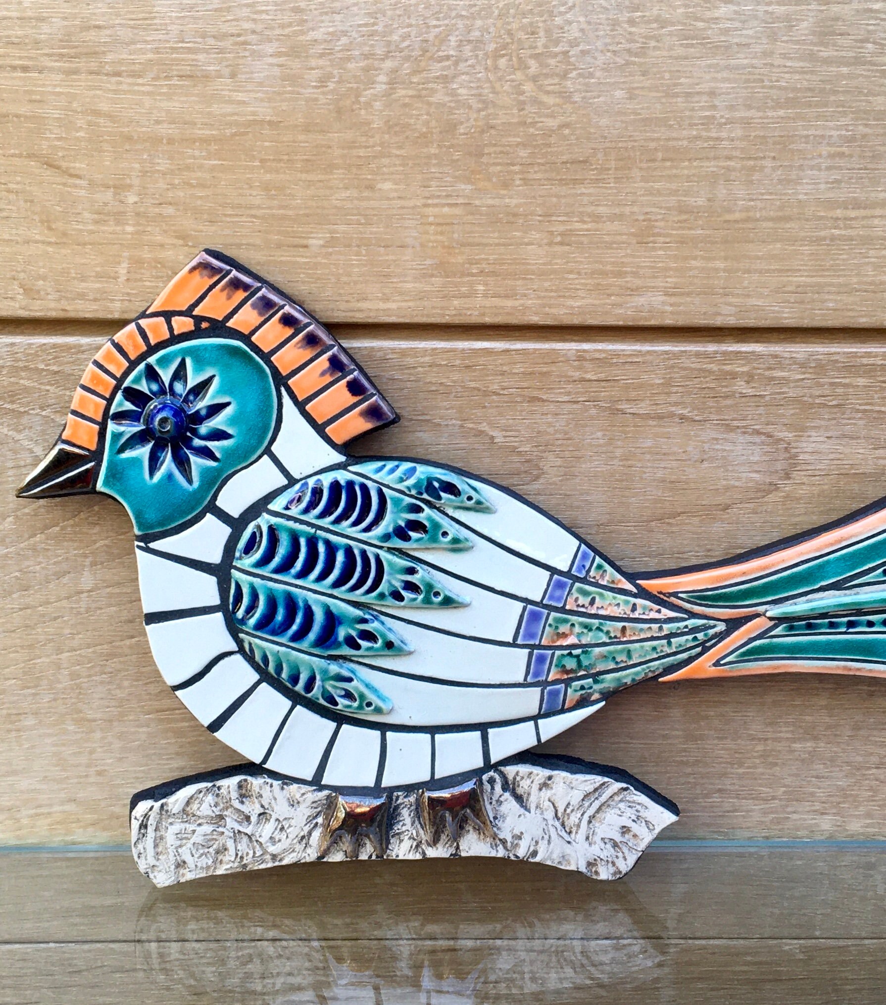 Funky Bird Mosaic Bestseller Original Artwork One of a - Etsy