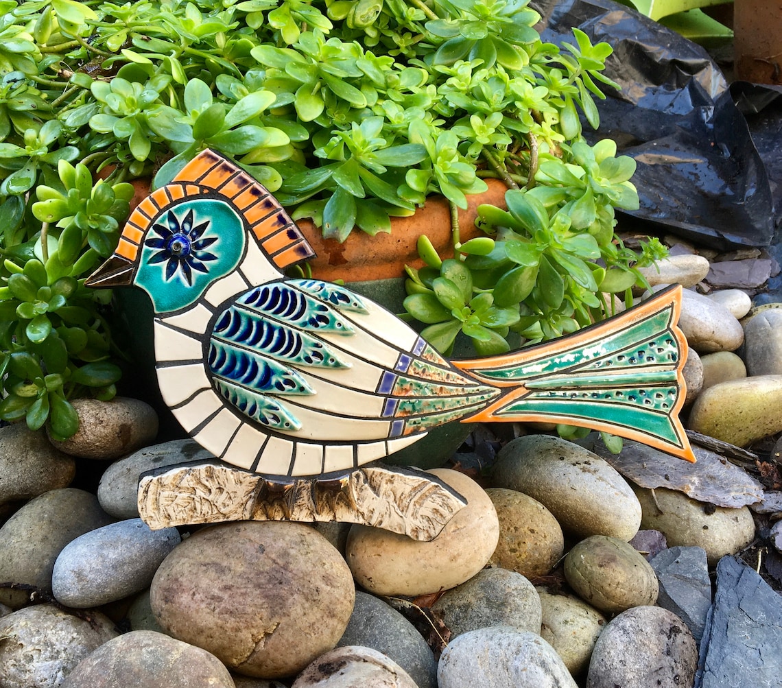 Funky Bird Mosaic, Bestseller, Original Artwork, One of a Kind, British ...