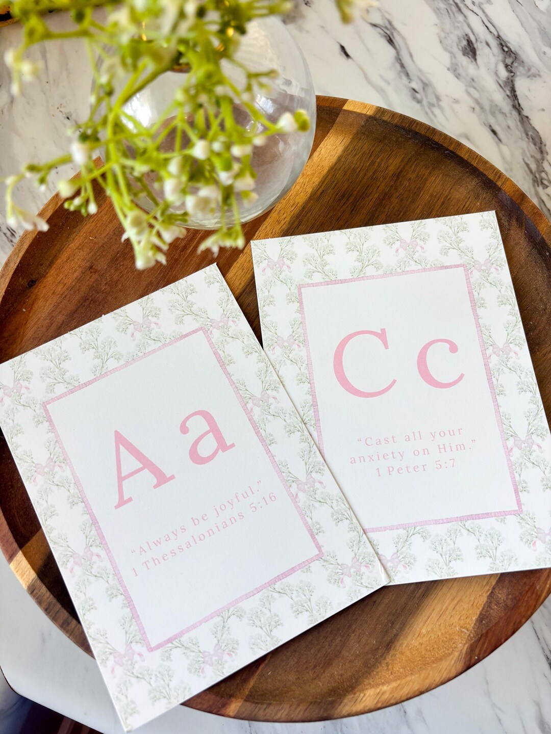 ABC Bible Verse Flash Cards | Watercolor Christian Alphabet Cards ...