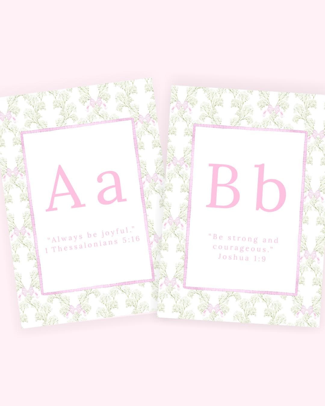 ABC Bible Verse Flash Cards | Watercolor Christian Alphabet Cards ...