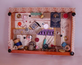 Sewing Shadow Box | Etsy