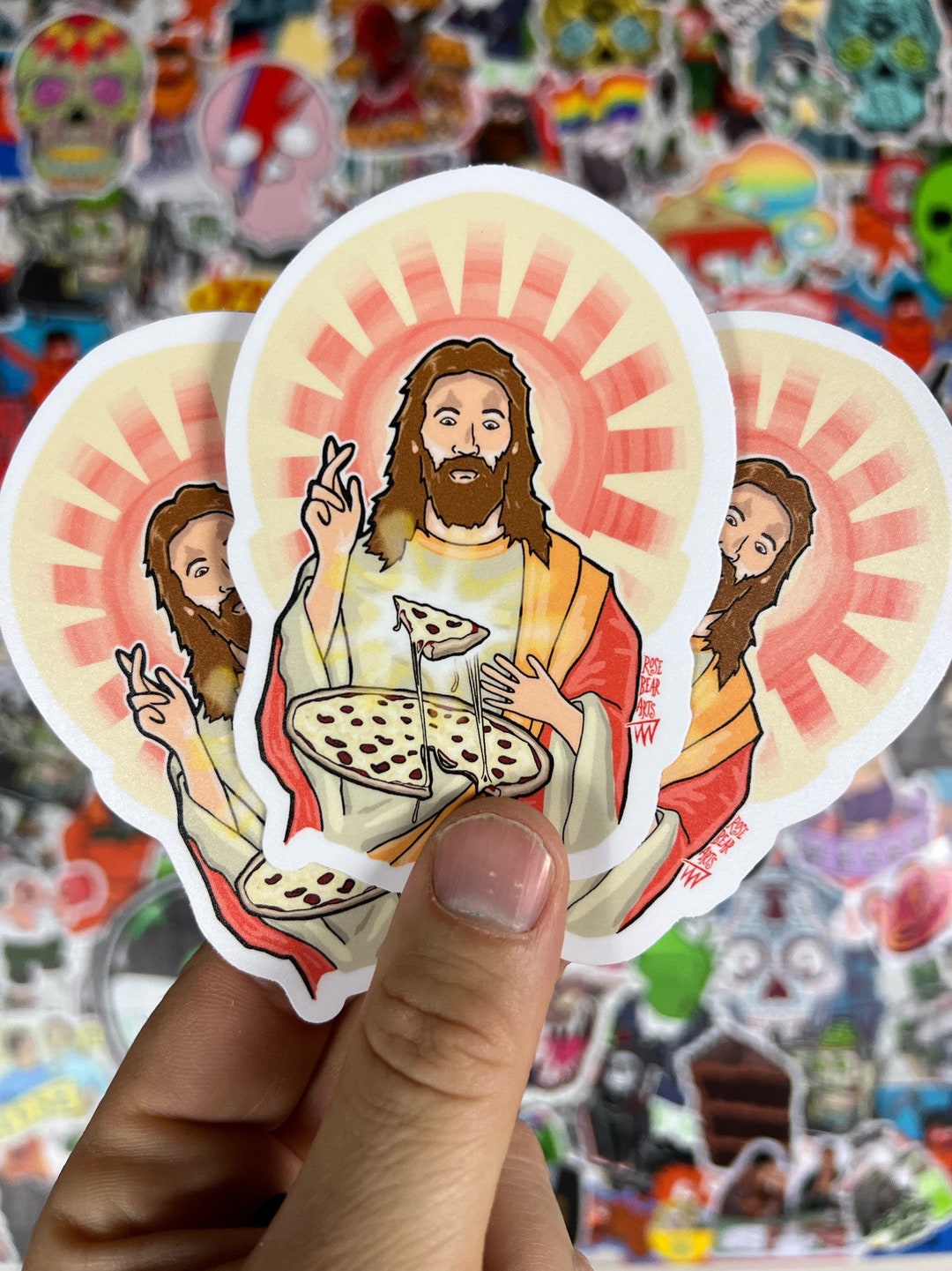 Cheesus Crust Sticker - Etsy
