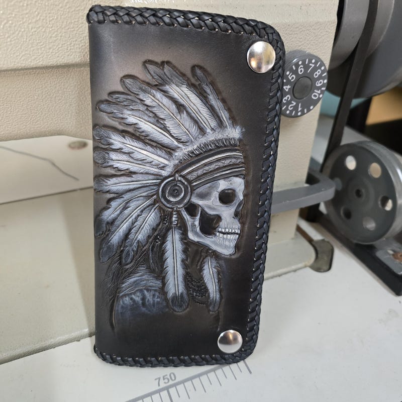 Leather Biker Wallet - Etsy
