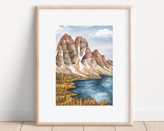 Watercolor Print | Landscape Art Print | Abstract Landscape Painting ...