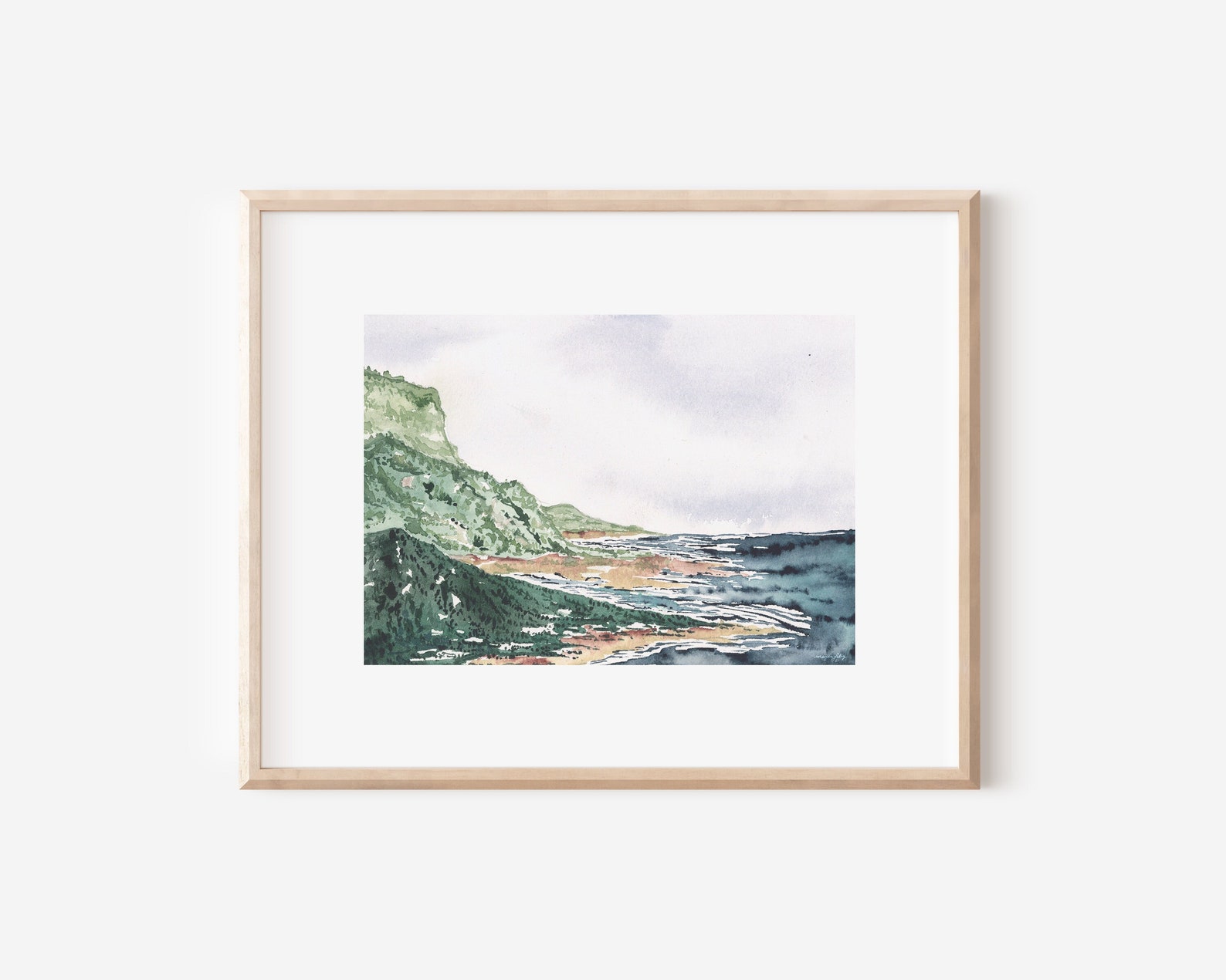 Watercolor Print | Landscape Art Print | Abstract Landscape Painting ...
