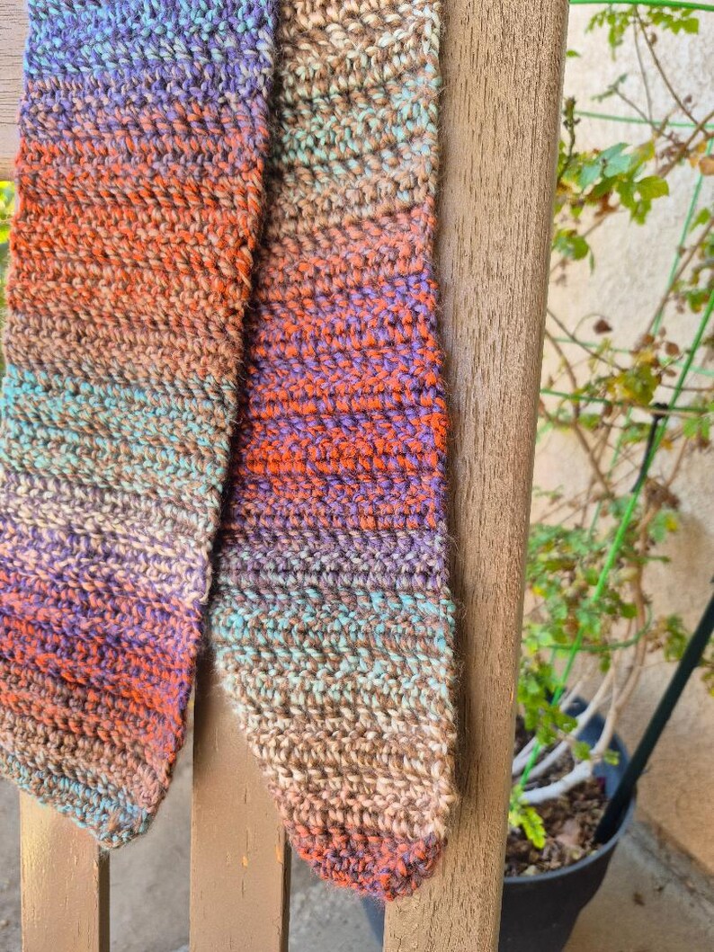 Scarf, Crochet Scarf, Variegated Yarn, Yarn Bee, Multi Color, Warm ...
