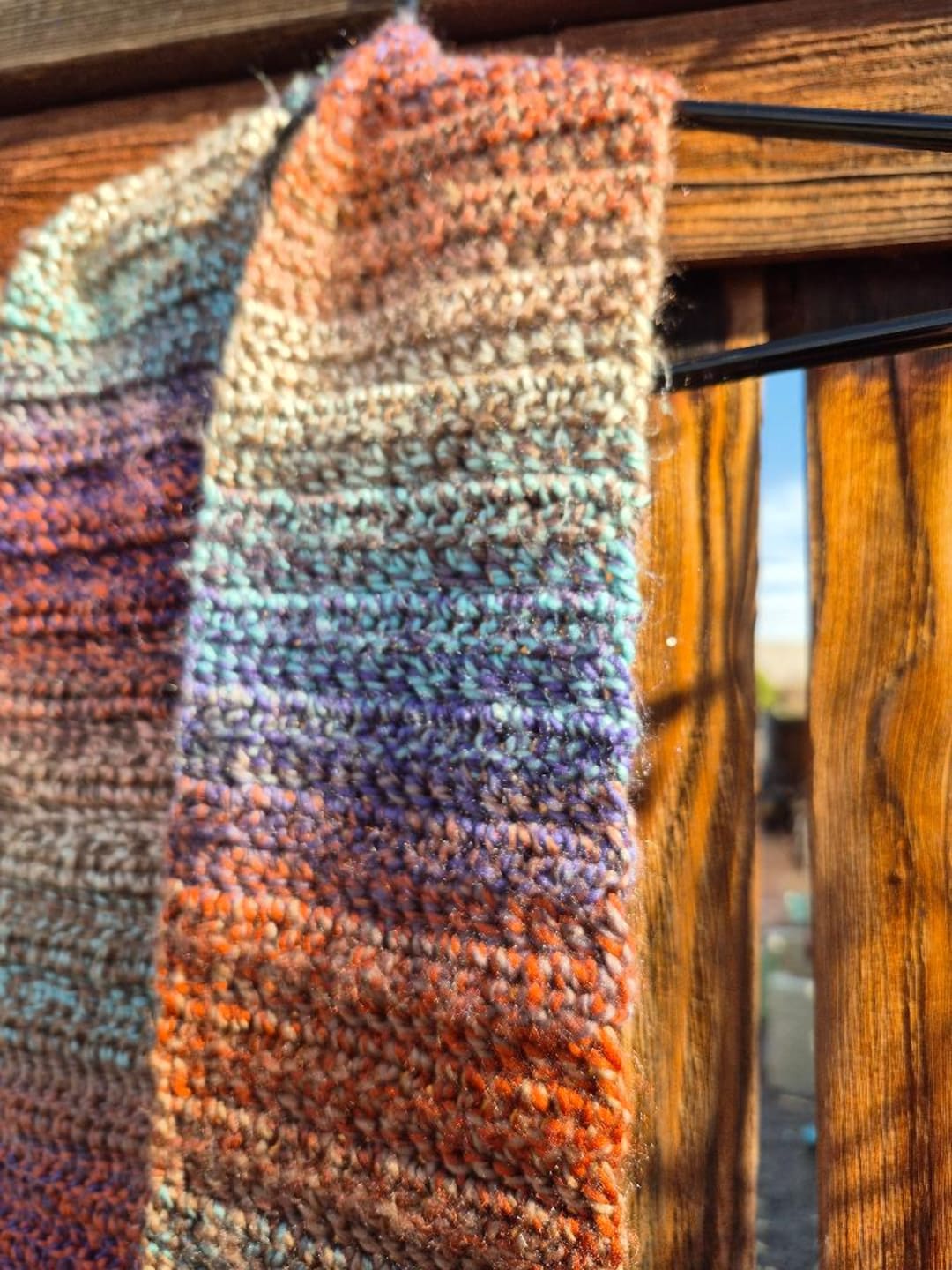 Scarf, Crochet Scarf, Variegated Yarn, Yarn Bee, Multi Color, Warm ...