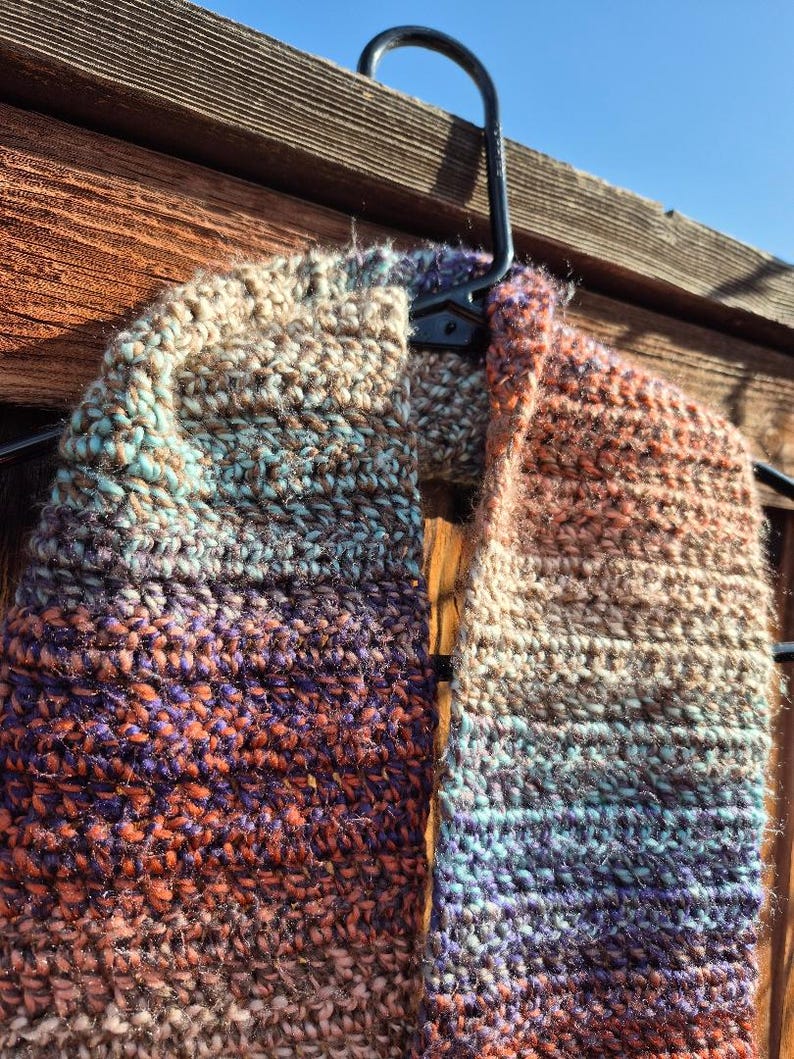 Scarf, Crochet Scarf, Variegated Yarn, Yarn Bee, Multi Color, Warm ...