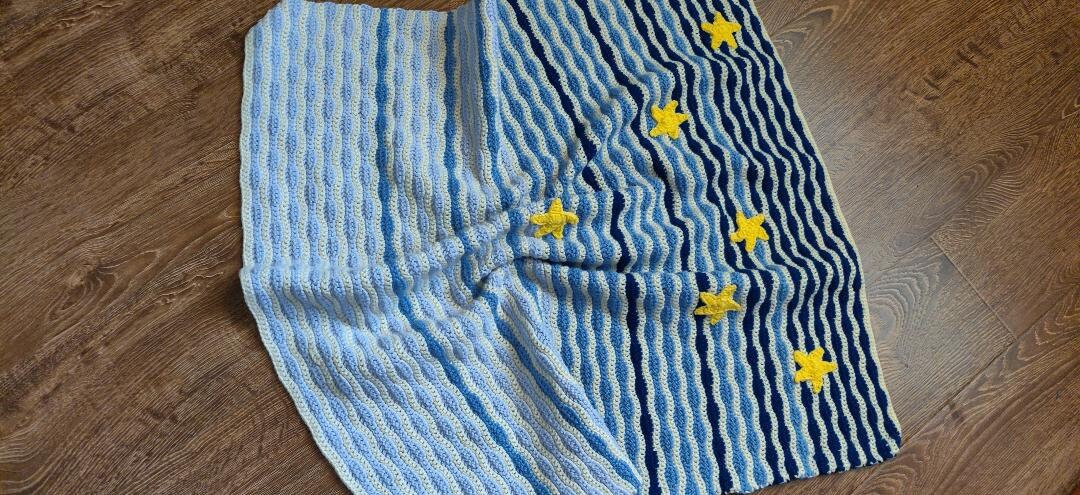 Star Blanket, Crochet, Night, Night Sky, Baby Blanket - Etsy