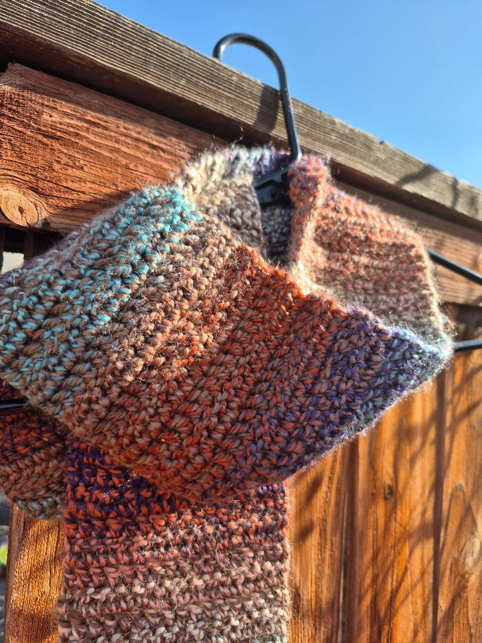 Scarf, Crochet Scarf, Variegated Yarn, Yarn Bee, Multi Color, Warm ...