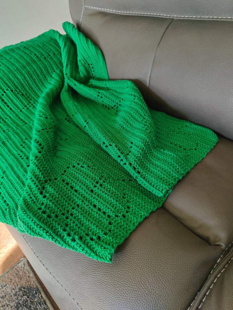 Shamrock Blanket, Crochet Blanket, Green Blanket, Crochet Shamrock ...
