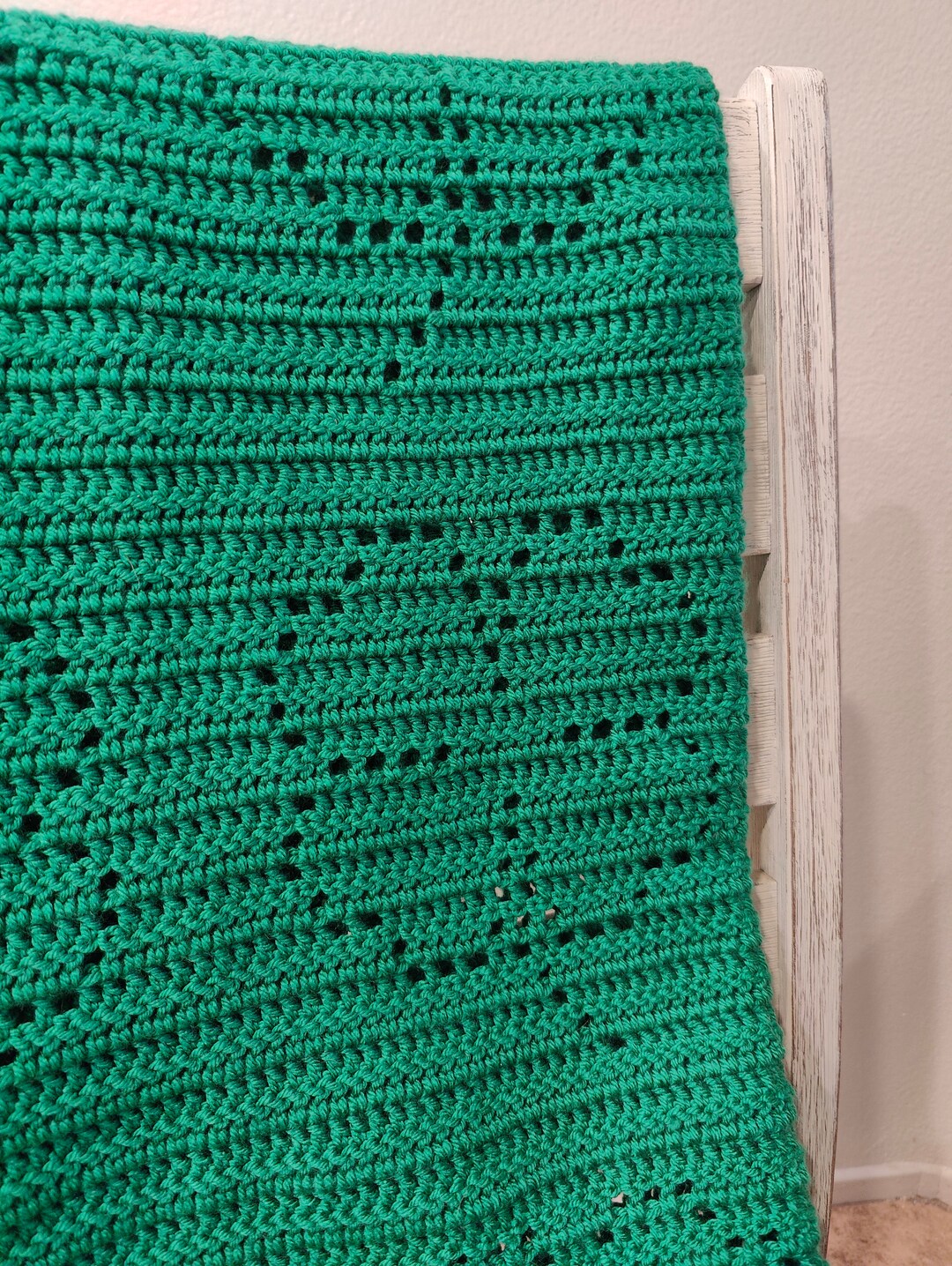 Shamrock Blanket, Crochet Blanket, Green Blanket, Crochet Shamrock ...