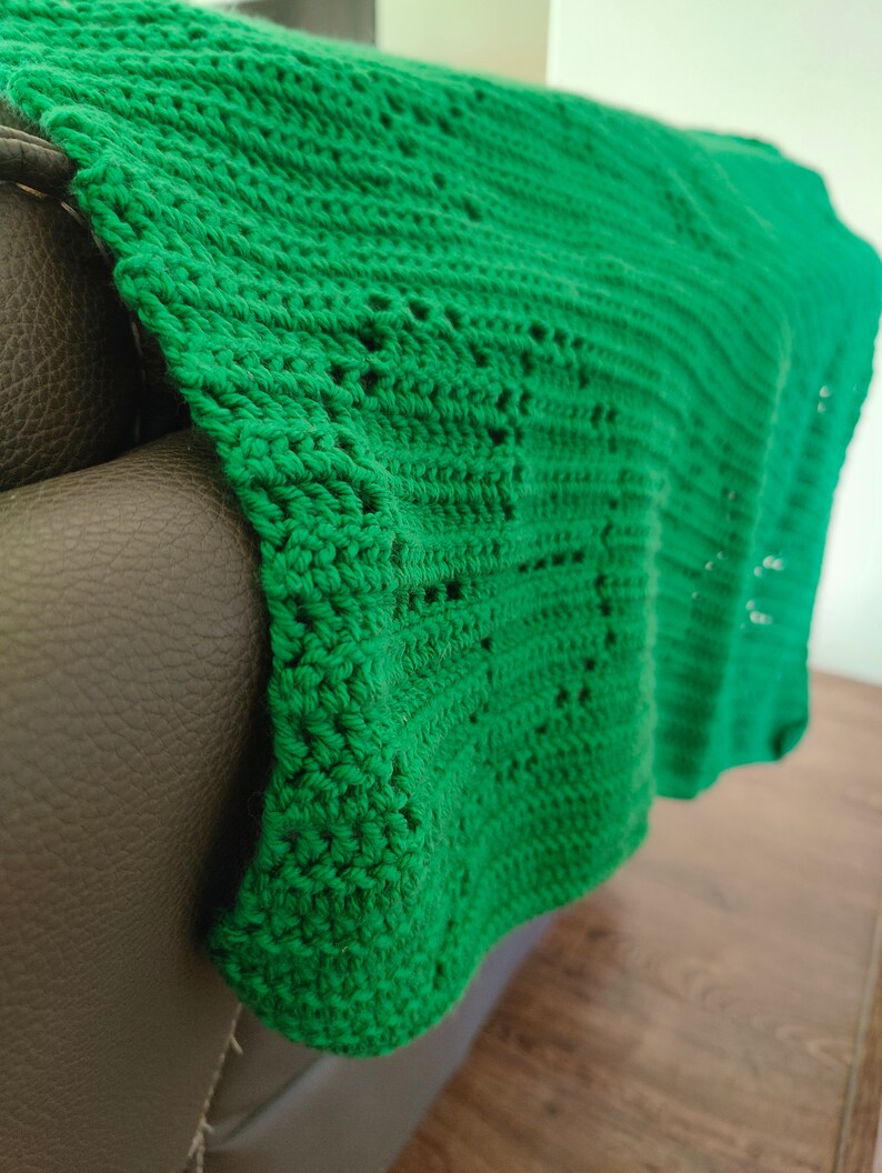 Shamrock Blanket, Crochet Blanket, Green Blanket, Crochet Shamrock ...