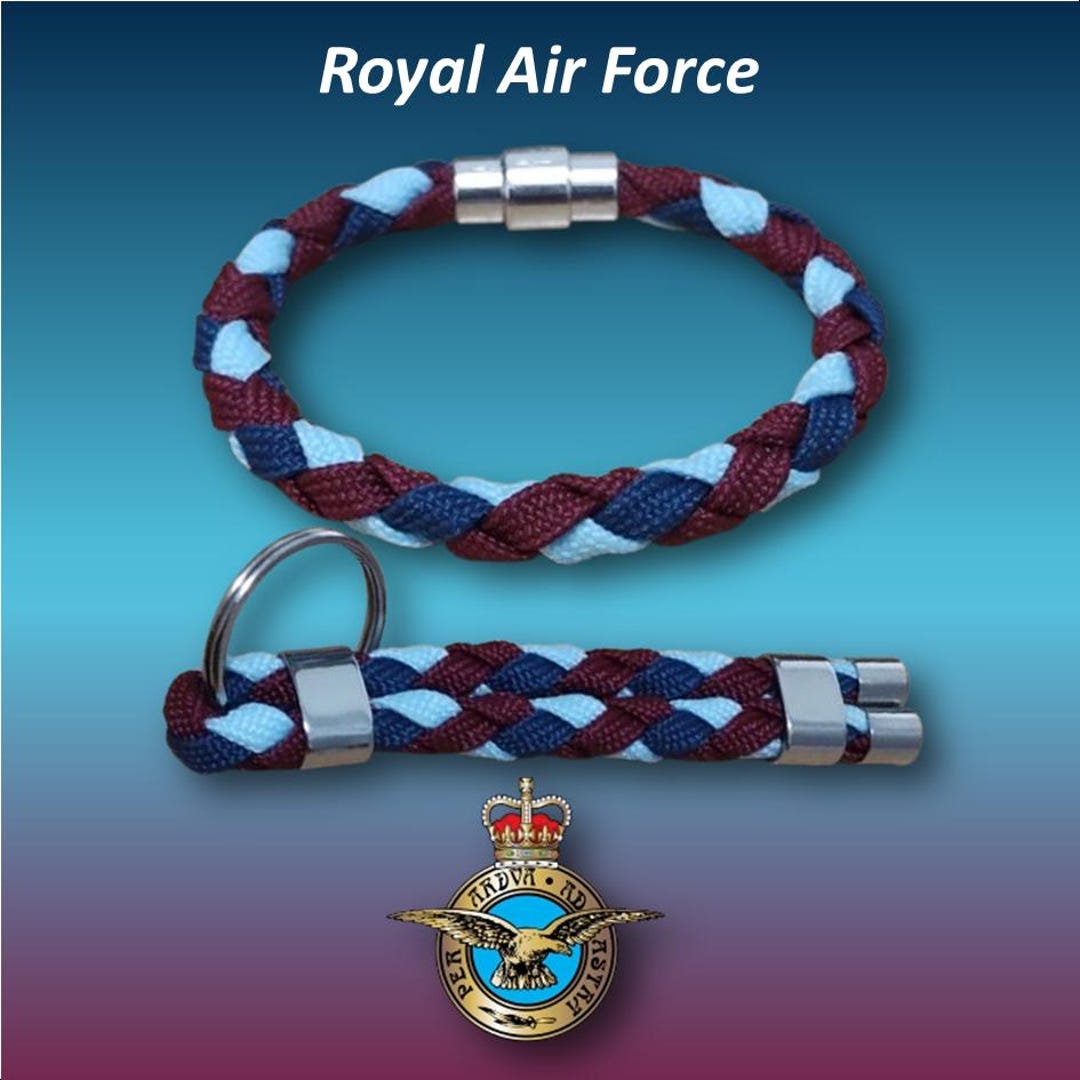 Royal Air Force (RAF) Handmade & Handwoven Paracord 6mm Round Braid ...