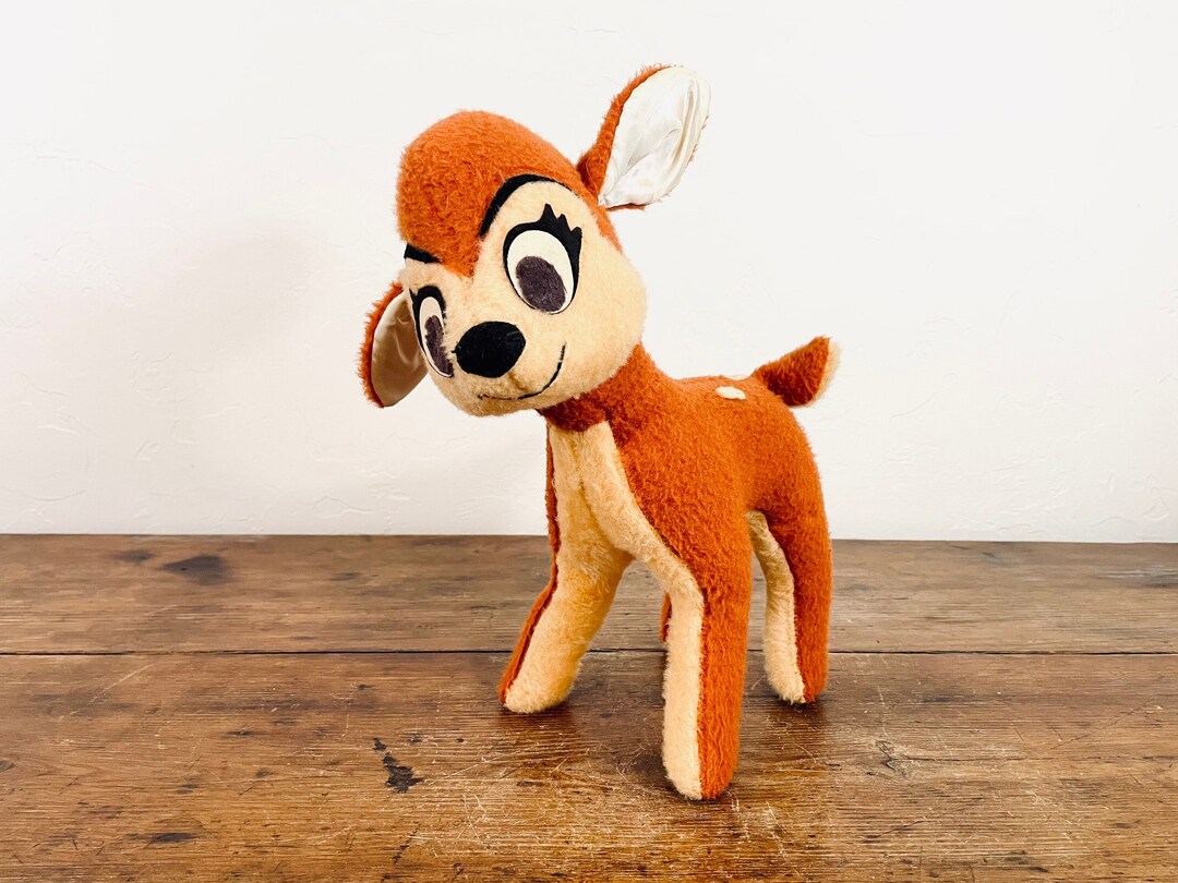 Vintage 1960's Bambi Stuffed Animal / Mid Century Walt Disney Plush Toy ...