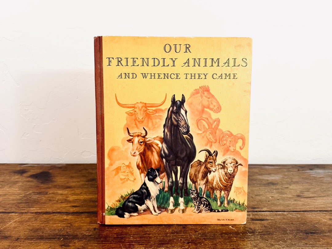 Vintage 1938 Book "our Friendly Animals and Whence They Came" by Karl ...