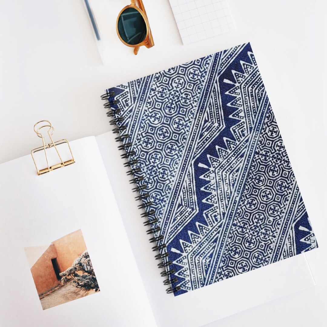 Hmong Tribal Pattern Spiral Notebook: Ethnic Style Ruled Line Journal ...
