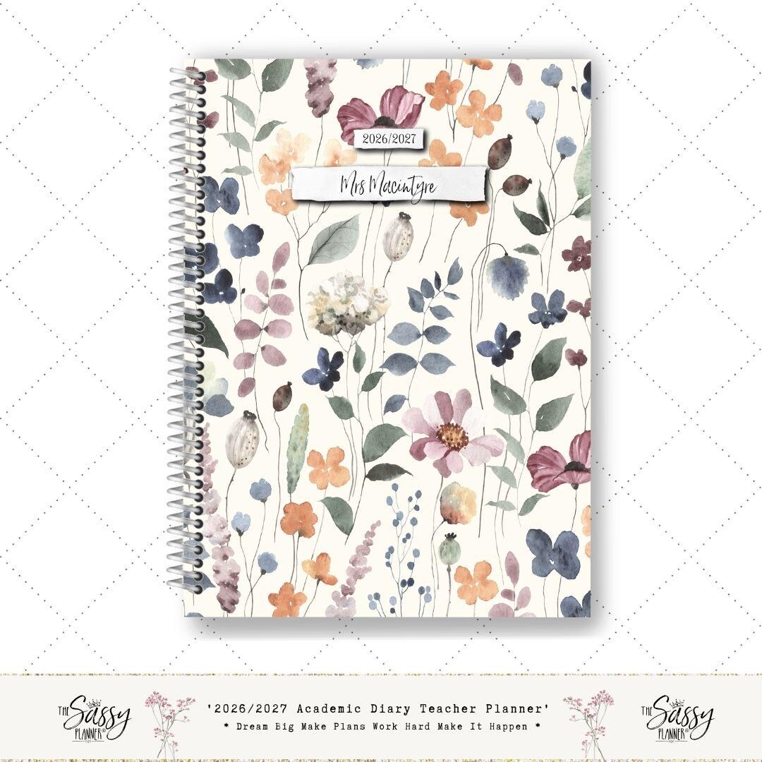Personalised Teacher Planner, 2026/2027 Diary, Lesson Planner, Academic ...