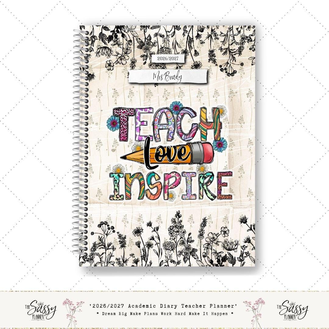 Personalised Teacher Planner, 2026/2027 Diary, Lesson Planner, Academic ...