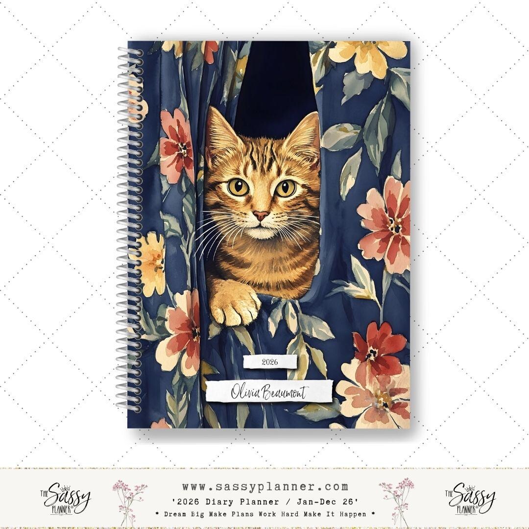 Personalised 2026 Pretty Diary for Women | Pretty Weekly & Monthly ...