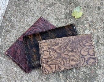 Western Genuine Leather Checkbook Cover - Etsy