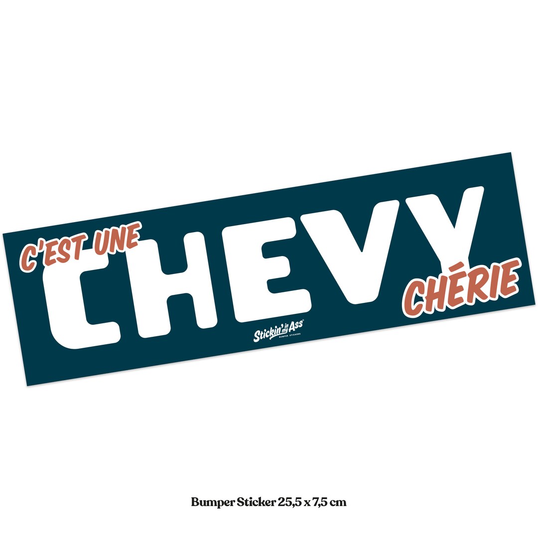 Bumper Sticker It's a Chevy Chérie Blue - Etsy