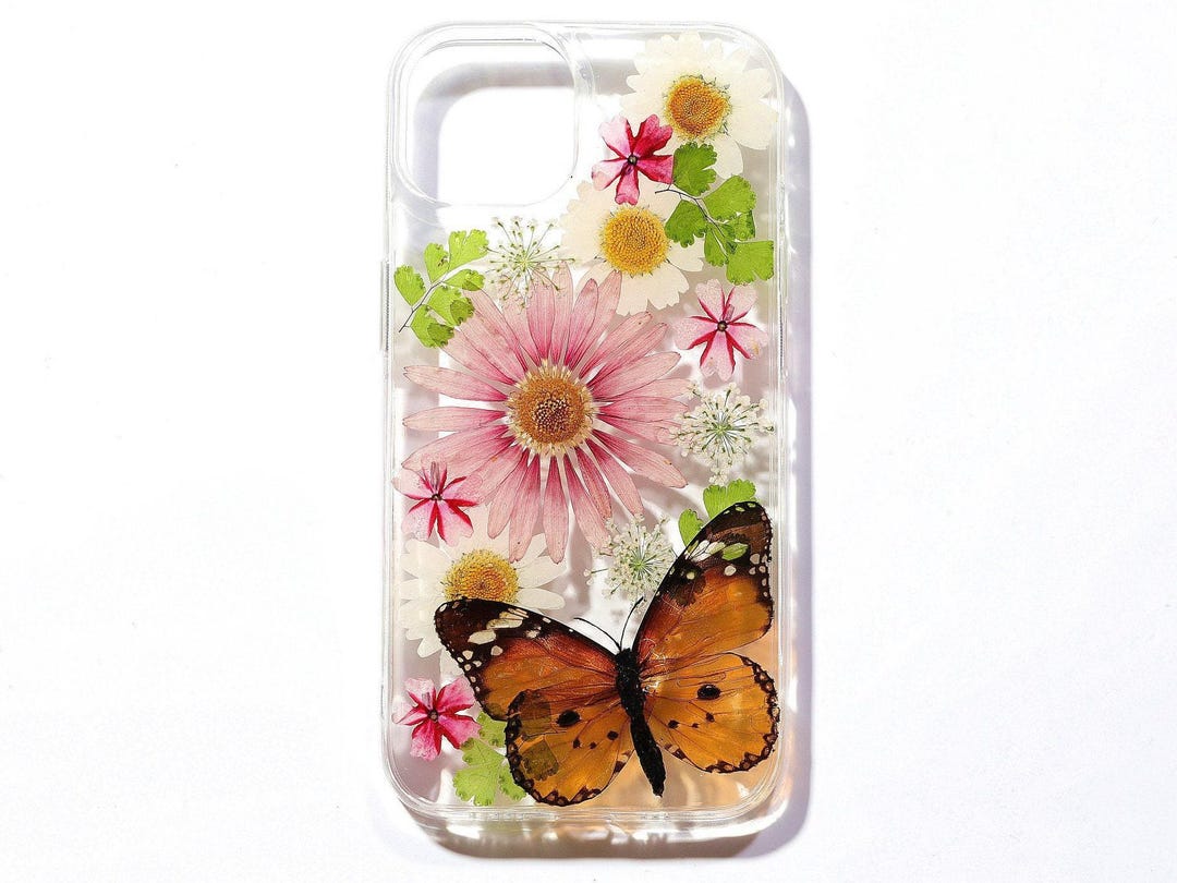 Real Butterfly Dried Pressed Flower Phone Case, iPhone Se 8 Plus X Xr ...