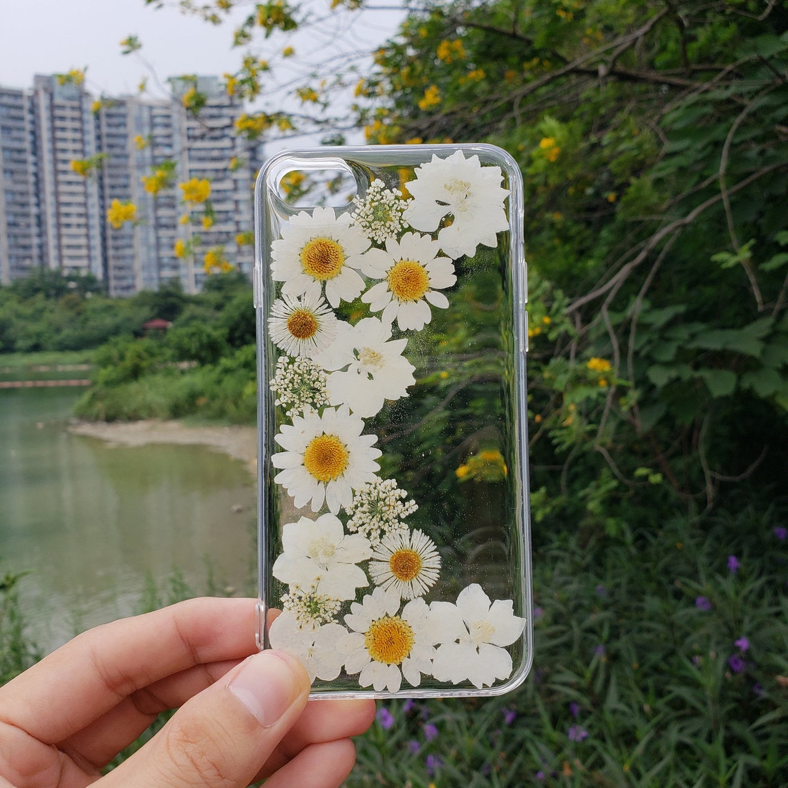 Pressed Flower Phone Case Natural Dried Flower Clear Case - Etsy