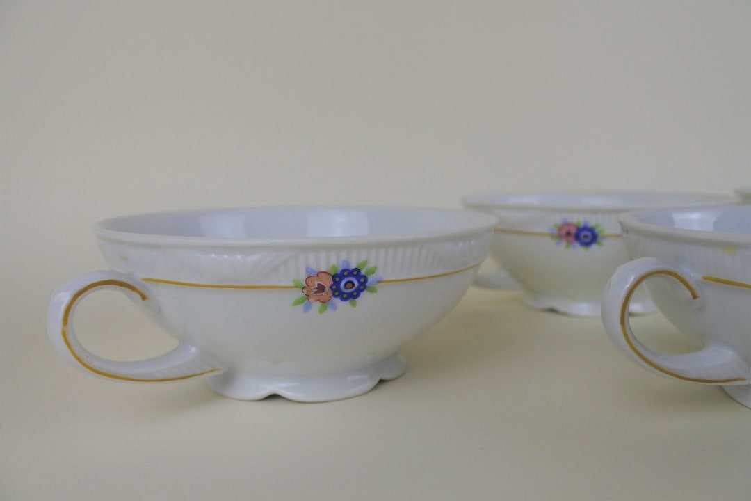 Vintage Bouillon Bowl Dinnerware Sets Soup Plate German Porcelain ...