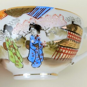 Japanese Vintage Tea Set Geisha Hand Painted - Etsy