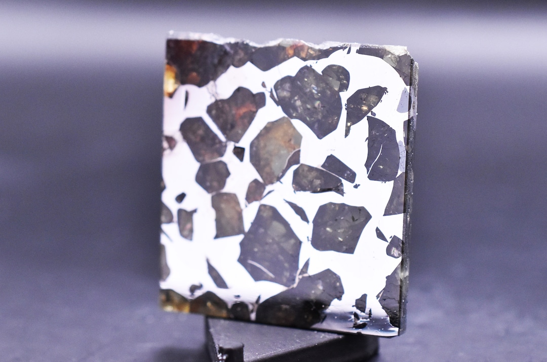 Real Meteorite Seymchan, Pallasite Slice, Polished Etched Slice Gift ...